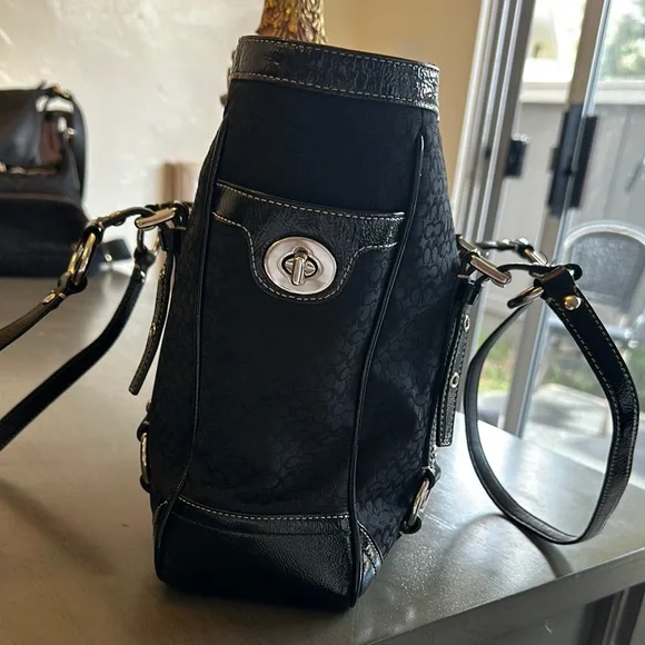 Coach | Bags | Coach Elegant Black Tote Bag | Poshmark